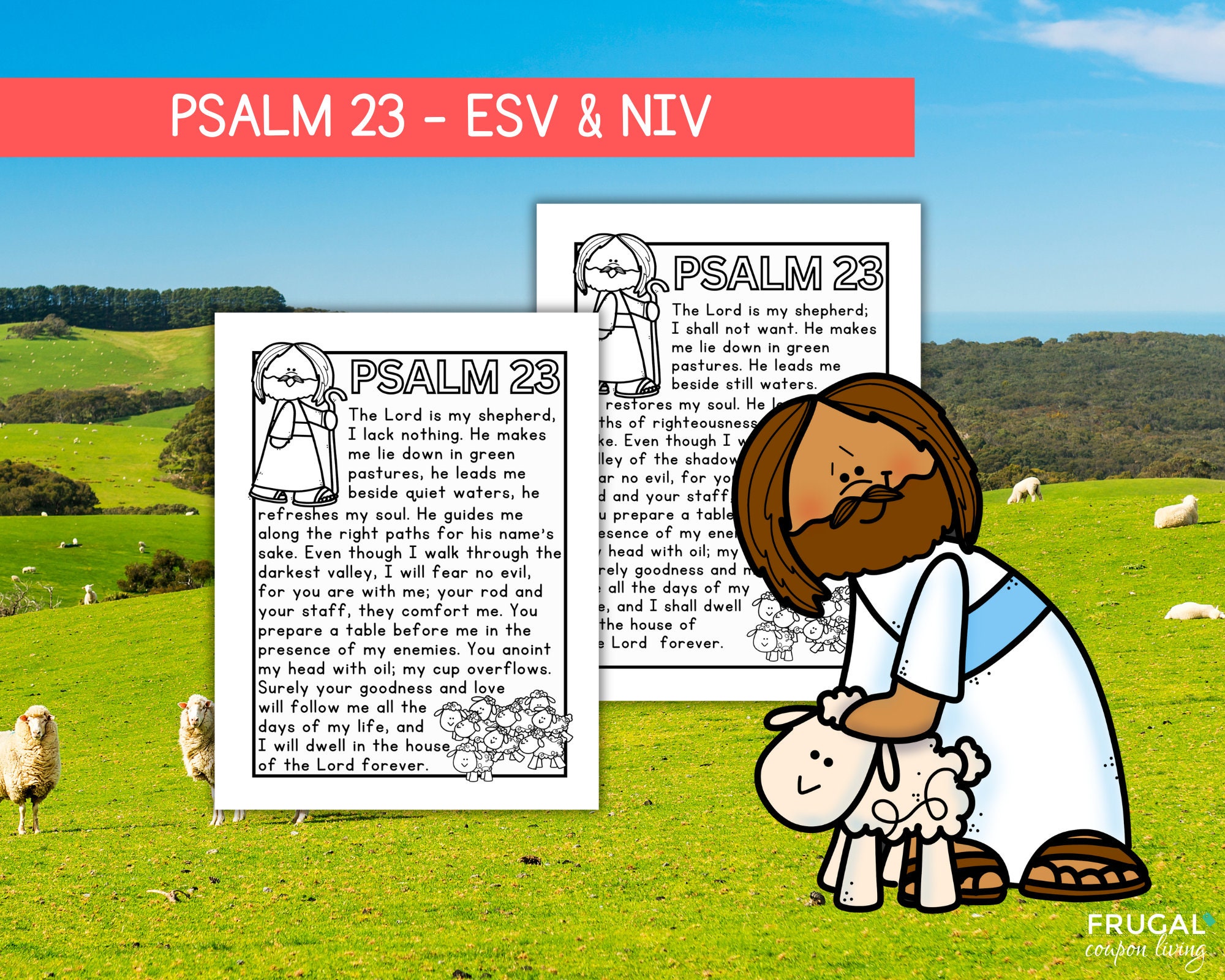 Psalm 23 Printable Craft for Kids | the Lord is My Shepherd Sunday ...