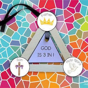Holy Trinity Triangle Stick Craft, God is 3-in-1 Father, Son, Holy ...