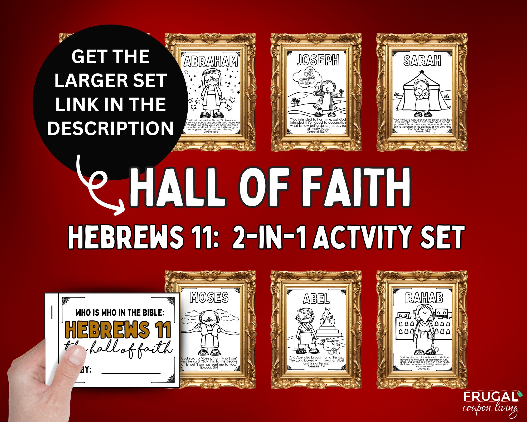 Heroes of Faith Hebrews 11 Printable Coloring Pages, Hall of Faith ...