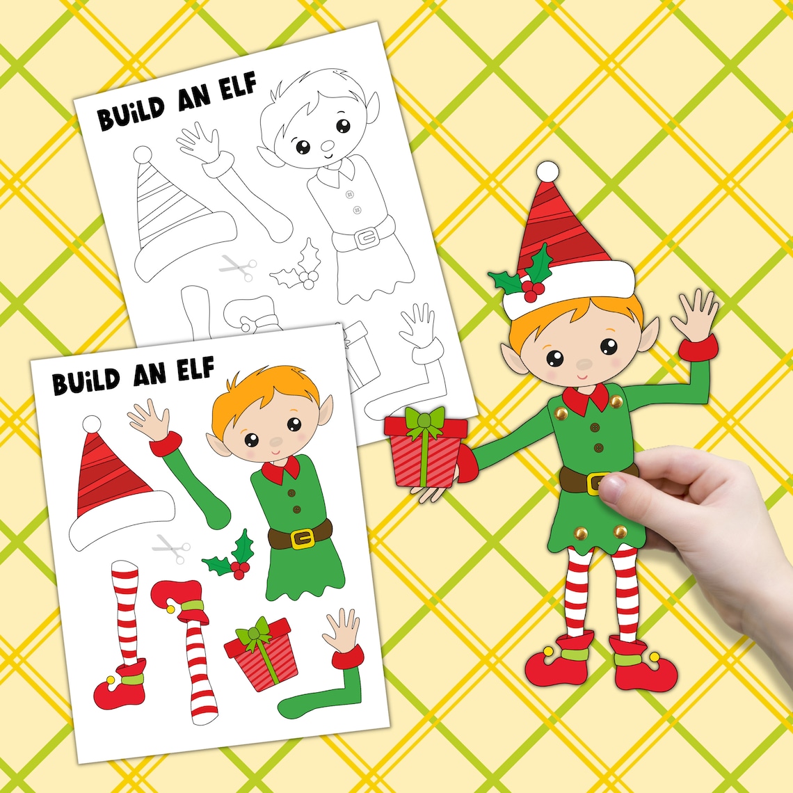 Adorable Elf Template Craft Kit Printables DIY Elf Doll Fun - Etsy