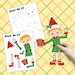 Adorable Elf Template Craft Kit Printables DIY Elf Doll Fun Christmas ...