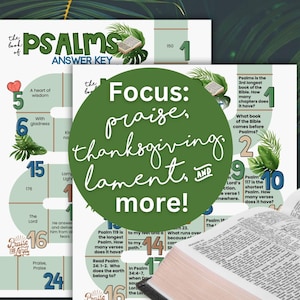 Psalms Bible Scavenger Hunt, Book of Psalms Bible Study Trivia Game ...