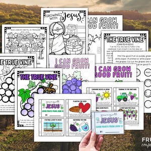 Vine and Branches Crafts for Kids, Grape Set the True Vine + Fruits of ...