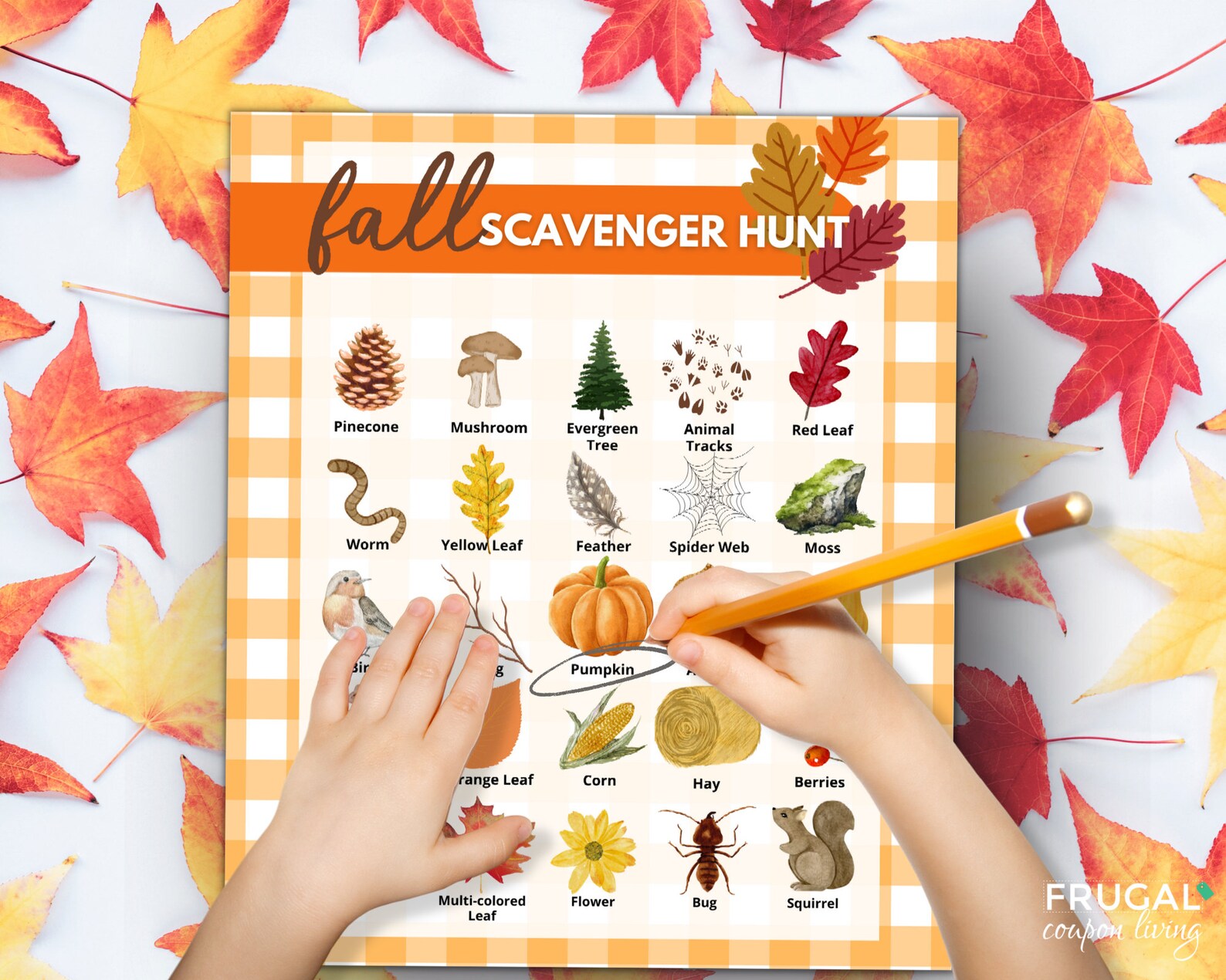 Fall Scavenger Hunt List | Five Senses + Nature Scavenger Hunt ...