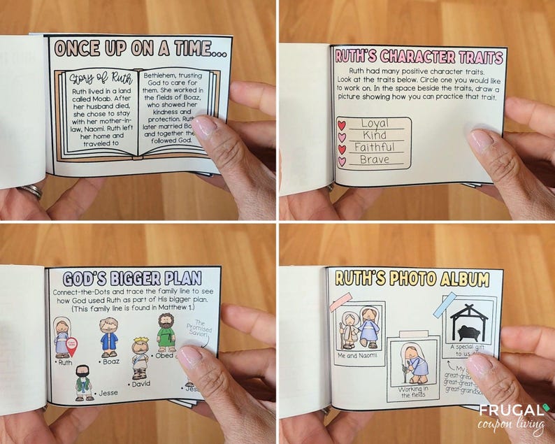 Ruth Bible Character Book Printable, Who's Who in the Bible Character ...