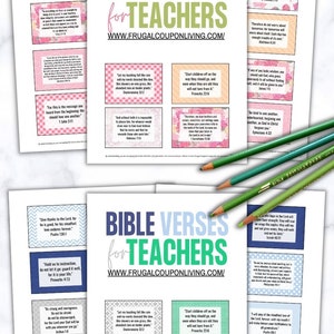 20 Encouraging Printable Scripture Cards | Sunday School Teacher Gift ...