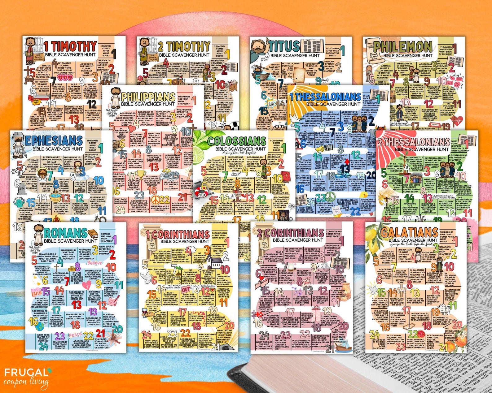New Testament Bible Scavenger Hunt Bundle, Full Bible Study Set of 27 ...