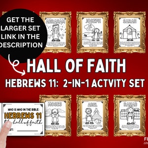 Hebrews 11 Hall of Faith Mini Flip Book | Printable Heroes of Faith ...