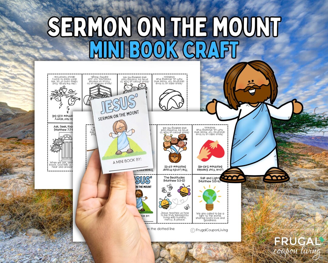 Sermon on the Mount Mini Book for Kids, Miniature Bible Matthew 5-7 ...