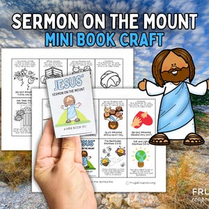 Sermon on the Mount Mini Book for Kids, Miniature Bible Matthew 5-7 ...