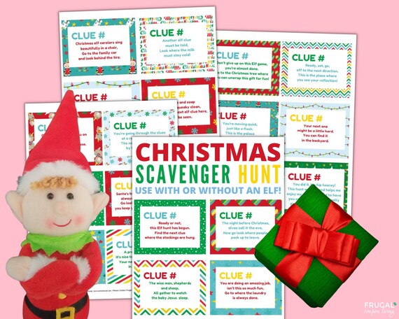 Best Christmas Elf Scavenger Hunt at Home | Elf Treasure Hunt Clues ...