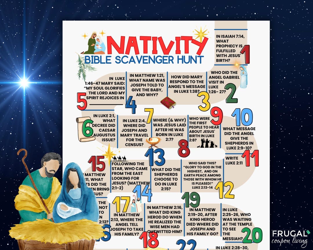 Christmas Trivia for Christians, Christmas Scavenger Hunt Printable ...