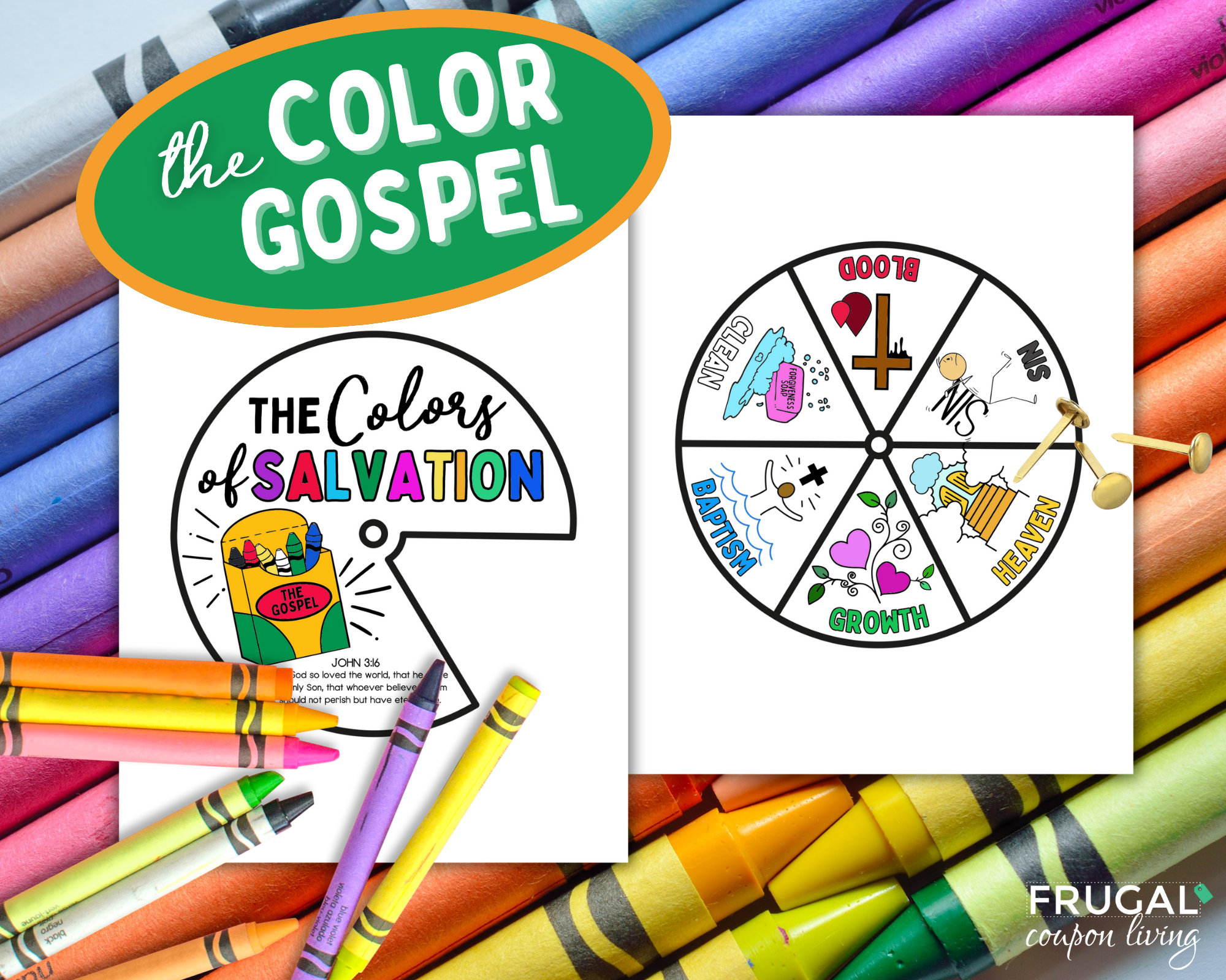 Gospel of Salvation Coloring Wheel, the Color Gospel Wheel Sunday ...