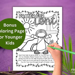 Lent Prayer Coloring Wheel Printable, Christian Lent Activity Spinner ...