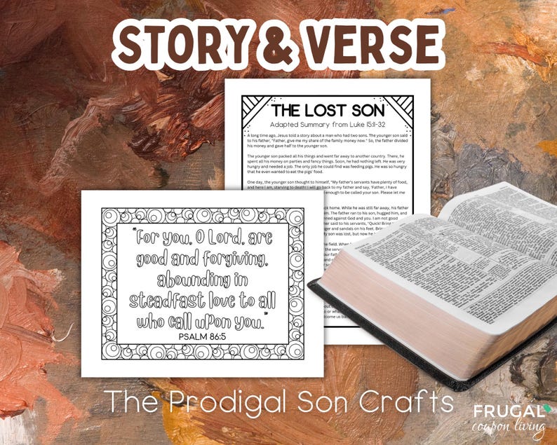 The Prodigal Son Craft Bundle for Kids, Parable Luke 15 the Lost Son ...