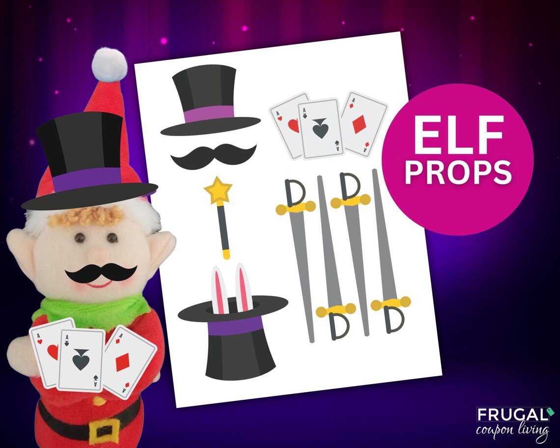 Elf Magician Props Printable, Elf-sized DIY Magic Set for Christmas Elf ...