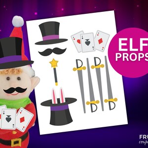 Elf Magician Props Printable, Elf-sized DIY Magic Set for Christmas Elf ...