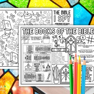 66 Books of the Bible Activity Mat, Sections of Old & New Testament ...