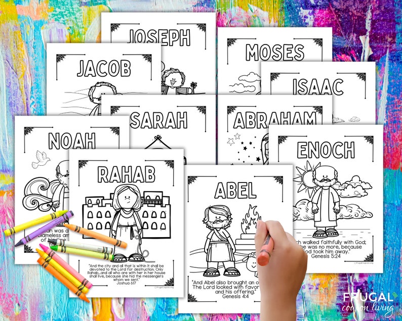 Heroes of Faith Hebrews 11 Printable Coloring Pages, Hall of Faith ...