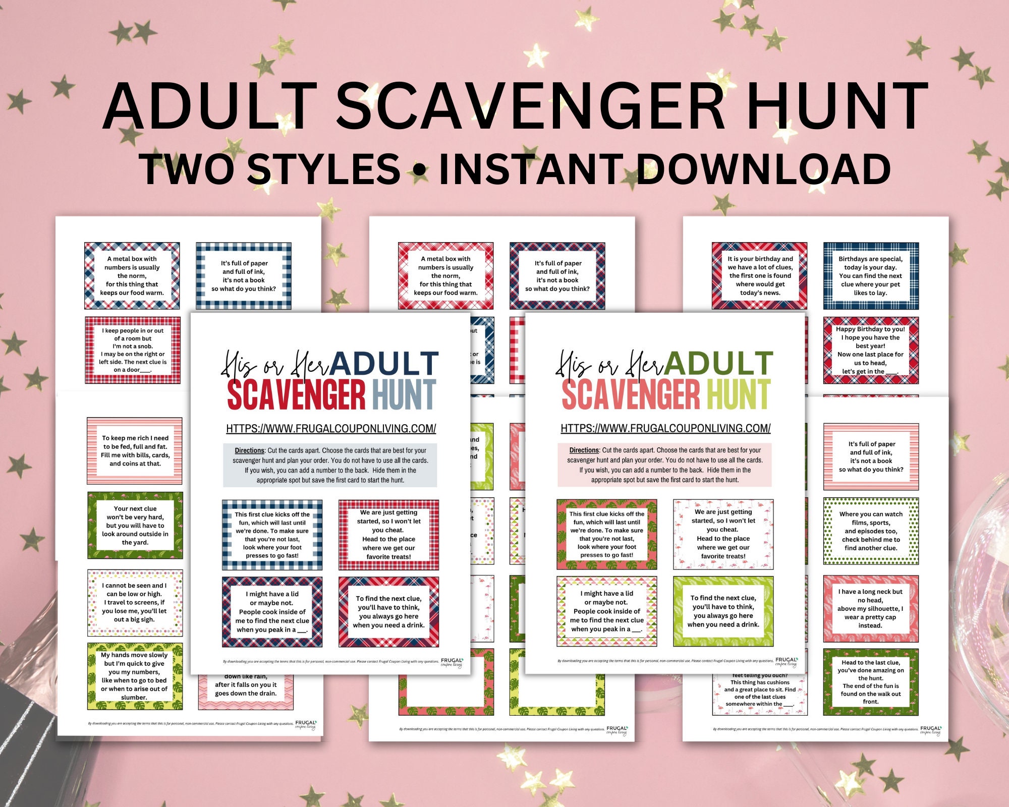 Adult Scavenger Hunt Printable At Home Adult Scavenger Hunt Etsy