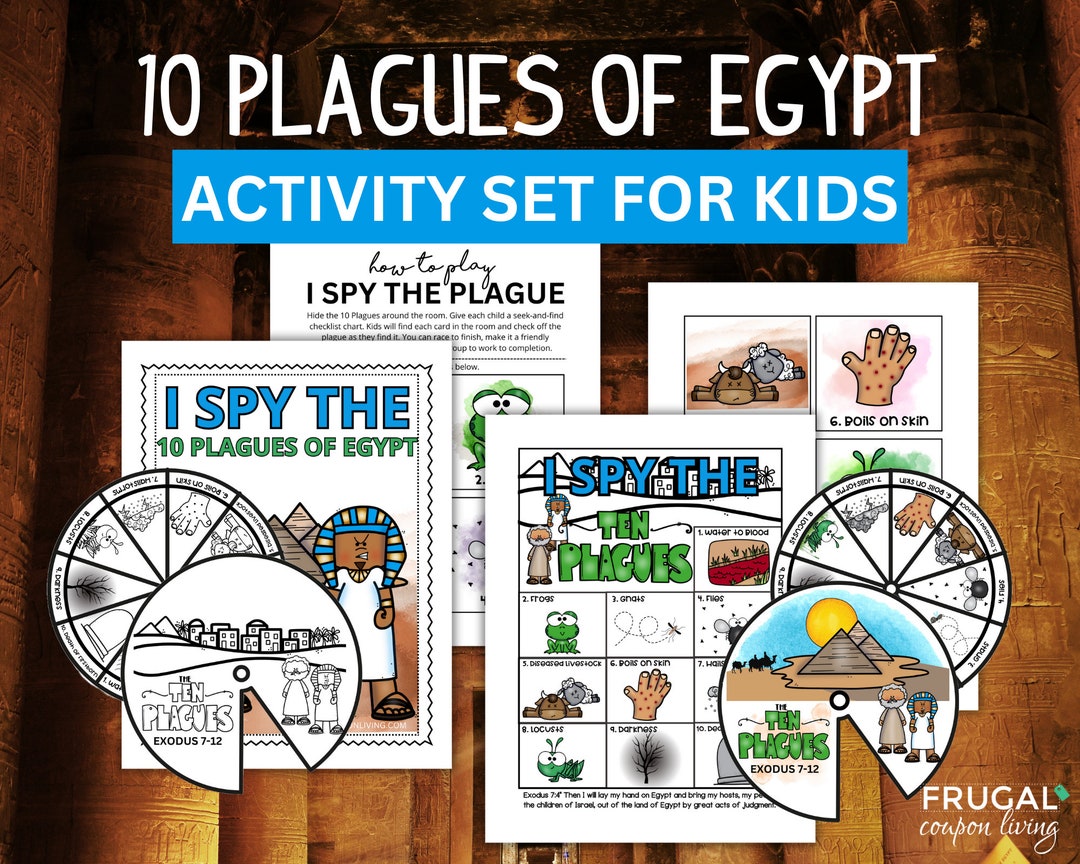 10 Plagues of Egypt Printable Activity Set | Ten Plagues of Moses ...