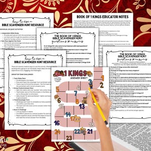 1 Kings Bible Scavenger Hunt, Israel’s Split Book of 1 Kings Bible ...