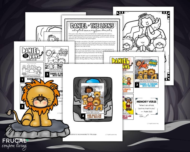 Daniel and the Lions Craft for Kids, Daniel in the Lions' Den Bible ...