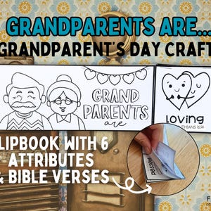 Grandparents Day Bible Craft for Kids, Scripture & Attribute of ...