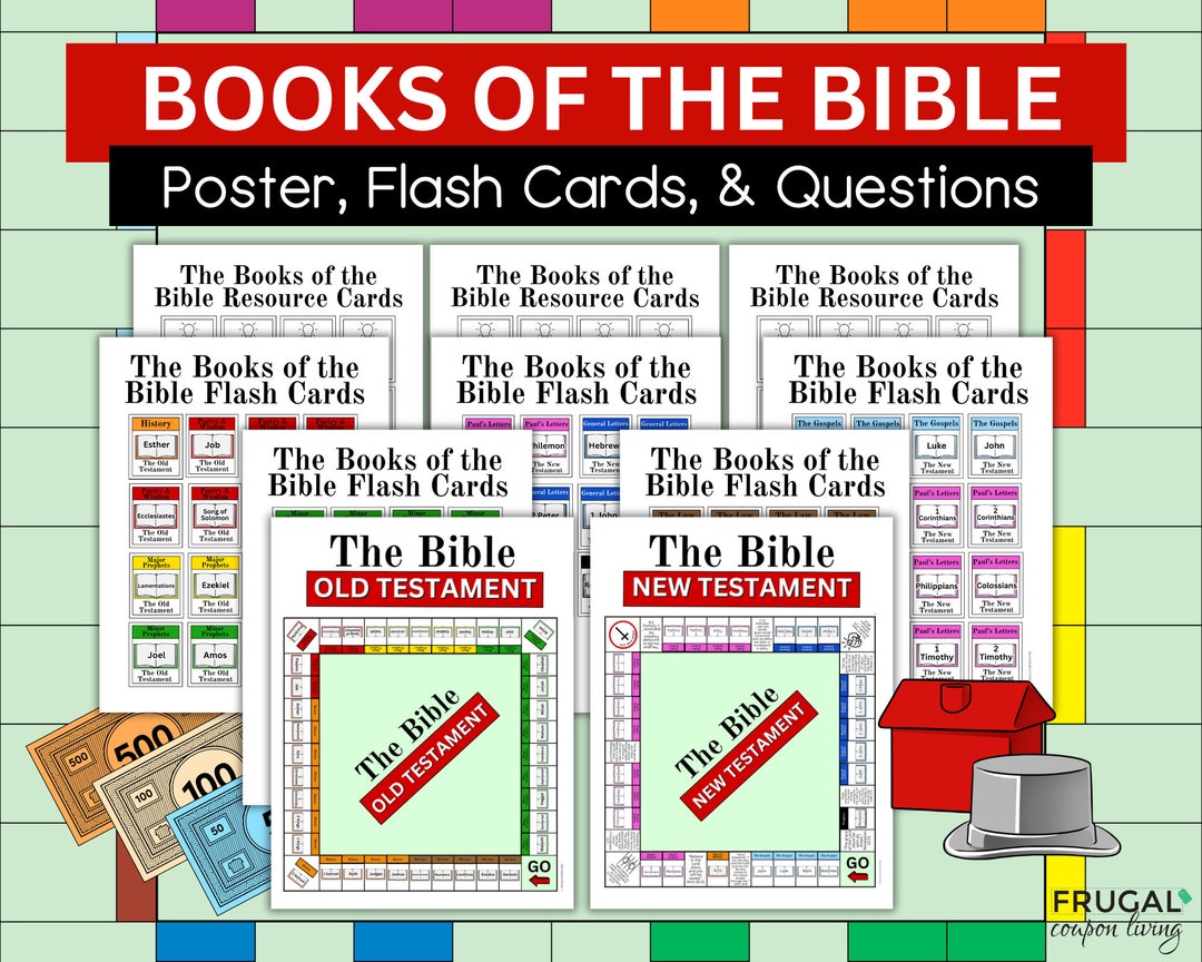 Printable Books of the Bible Flashcards, Posters, & Trivia Cards ...