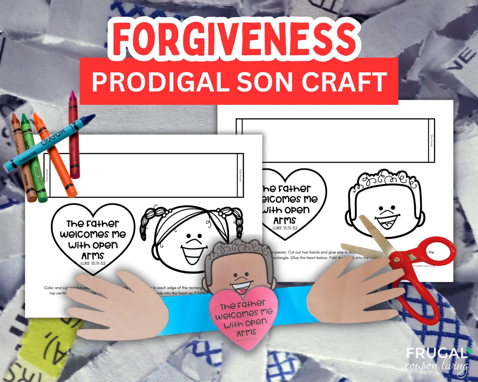 Forgiveness Craft for Kids - the Prodigal Son Hug Craft Printable Bible ...