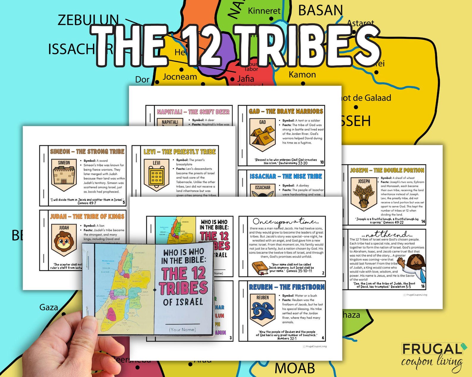 12 Tribes of Israel Bible Craft Story Book, 12 Tribes of Judah Facts ...