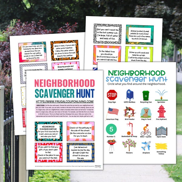 Neighborhood Scavenger Hunt - Etsy