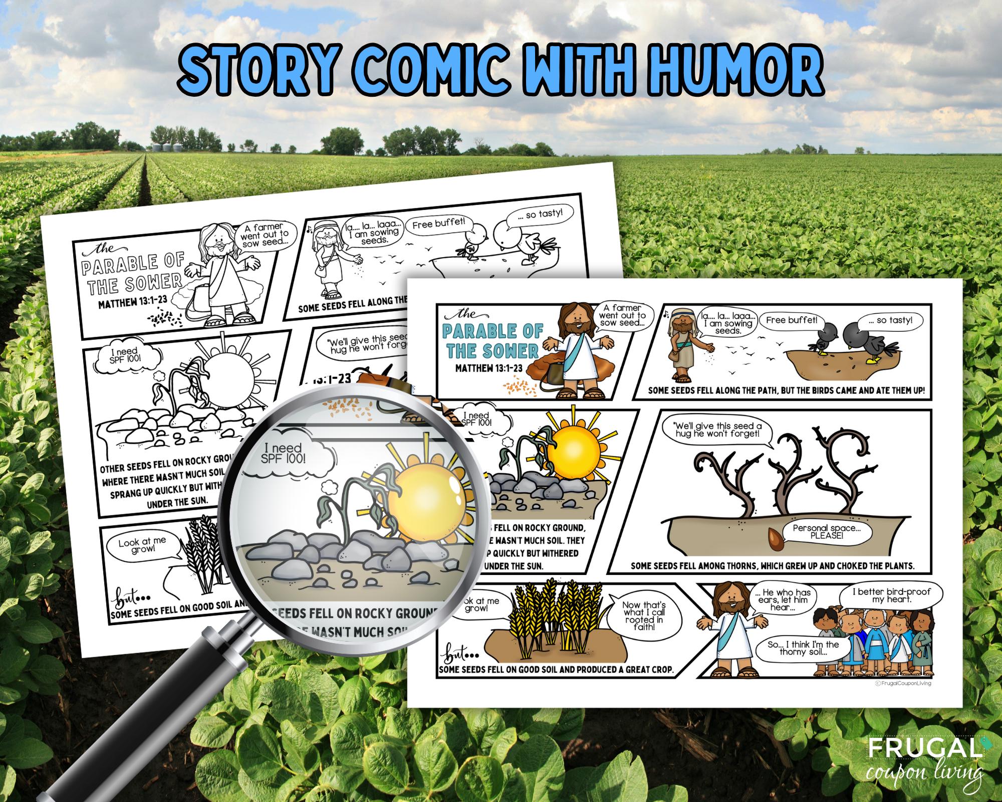 Parable of the Sower Craft Set for Kids, Farmer, and Seeds Book ...
