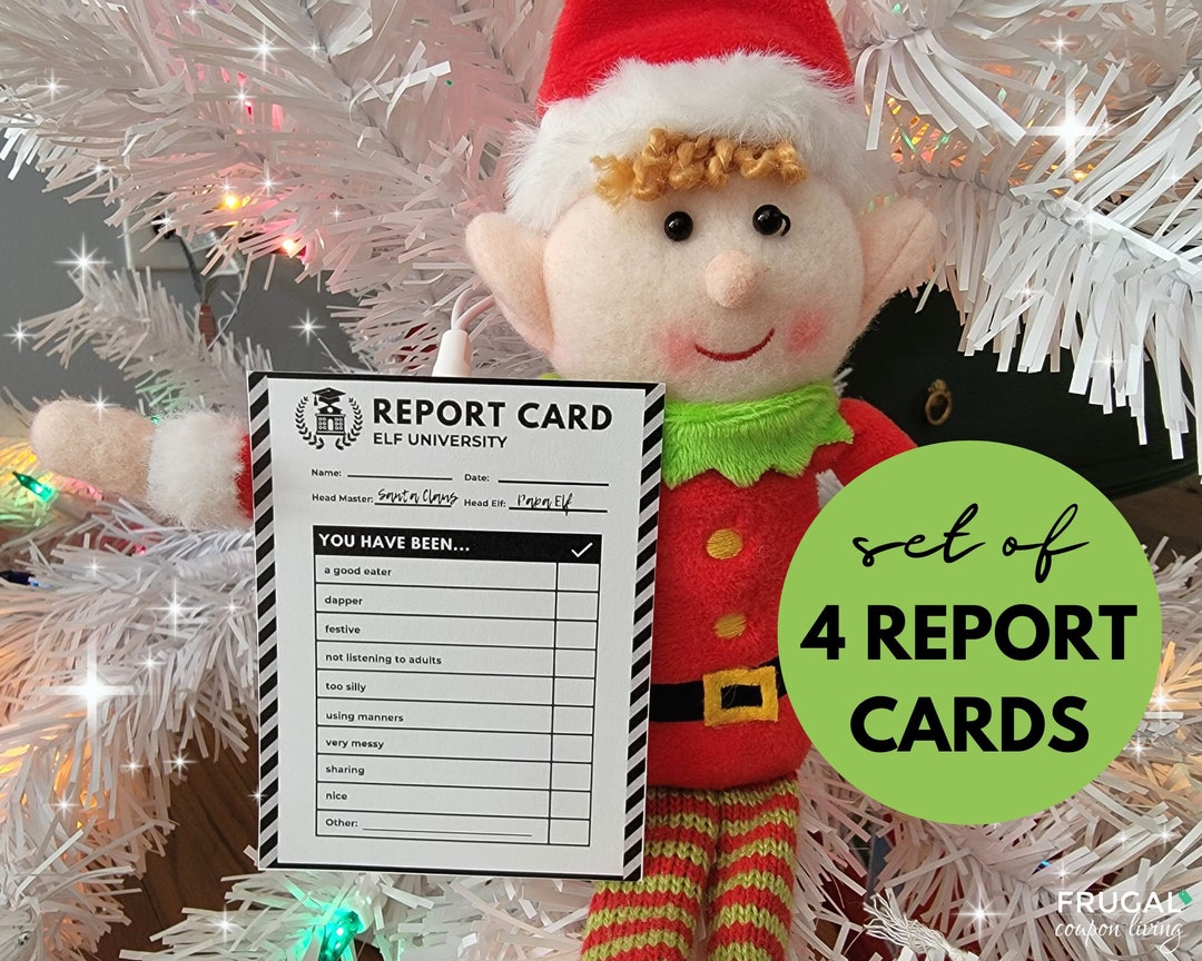 Elf Report Cards for Good and Bad Behavior | 4 Cute Christmas Elf ...
