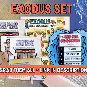 Moses and the Red Sea Craft, Crossing the Red Sea Mini Book Activity ...