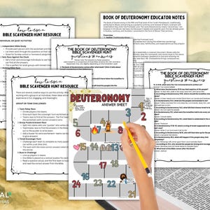 Deuteronomy Bible Scavenger Hunt Printable, Book of Deuteronomy Bible ...