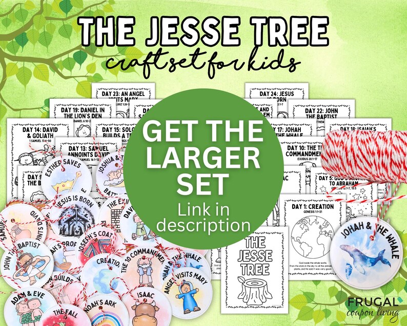 Jesse Tree Ornaments Printable Set, the Jesse Tree Advent Activity for ...