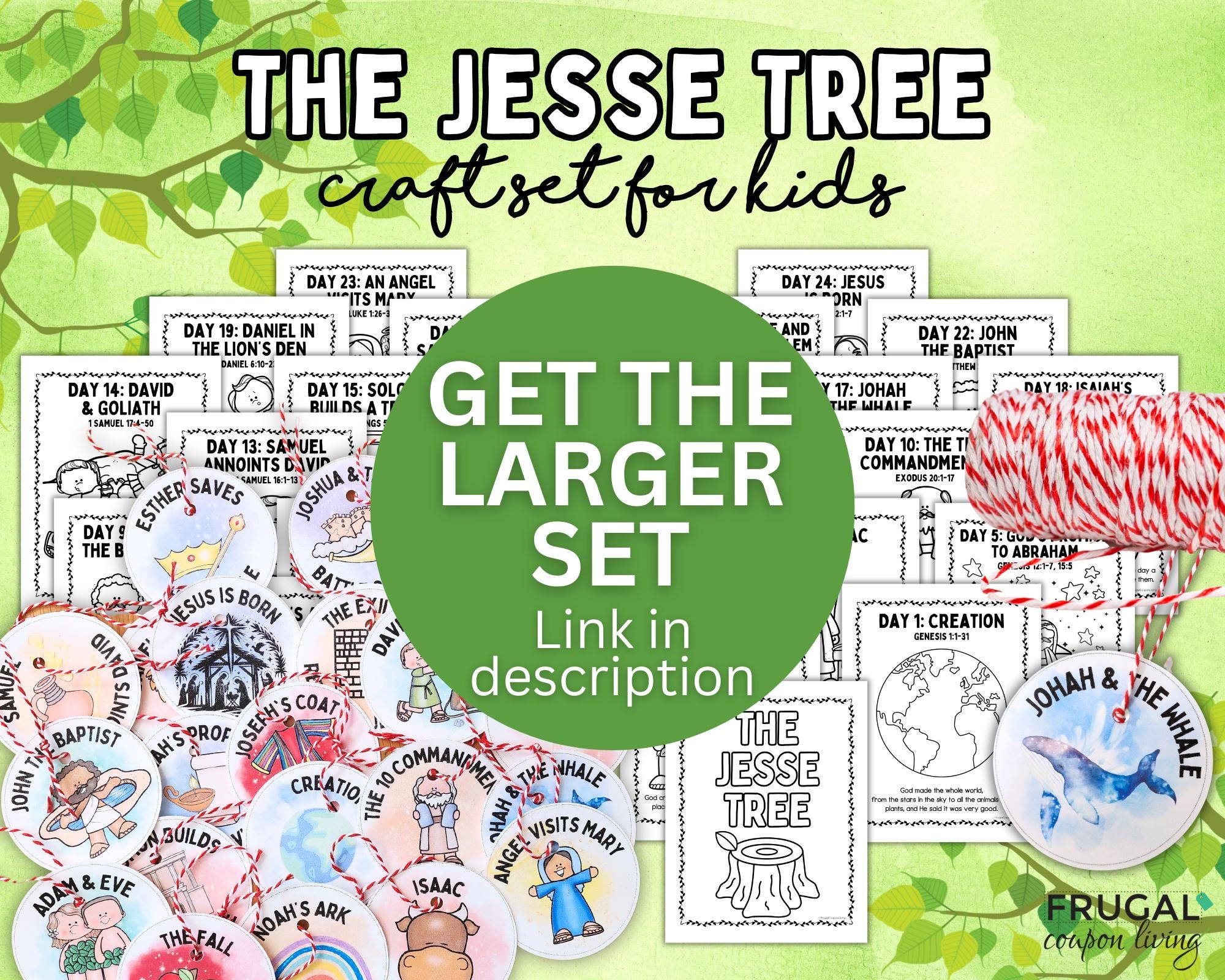Jesse Tree Ornaments Printable Set, the Jesse Tree Advent Activity for ...