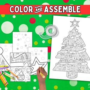 Christmas Tree Collaborative Coloring Poster, Group Activity for ...