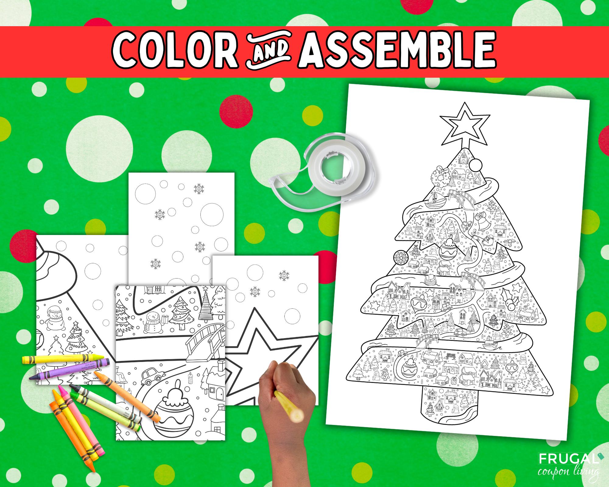 Christmas Tree Collaborative Coloring Poster, Group Activity for ...