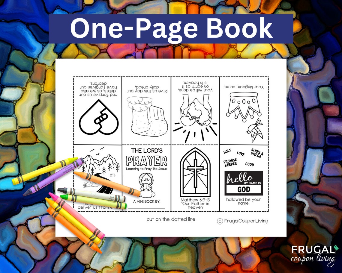 The Lord's Prayer Craft Printable Set for Kids, How to Pray Bible ...