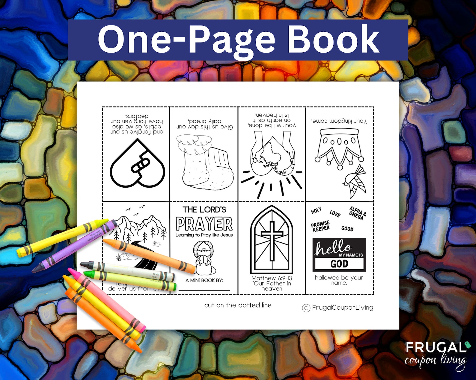 The Lord's Prayer Craft Printable Set for Kids, How to Pray Bible ...