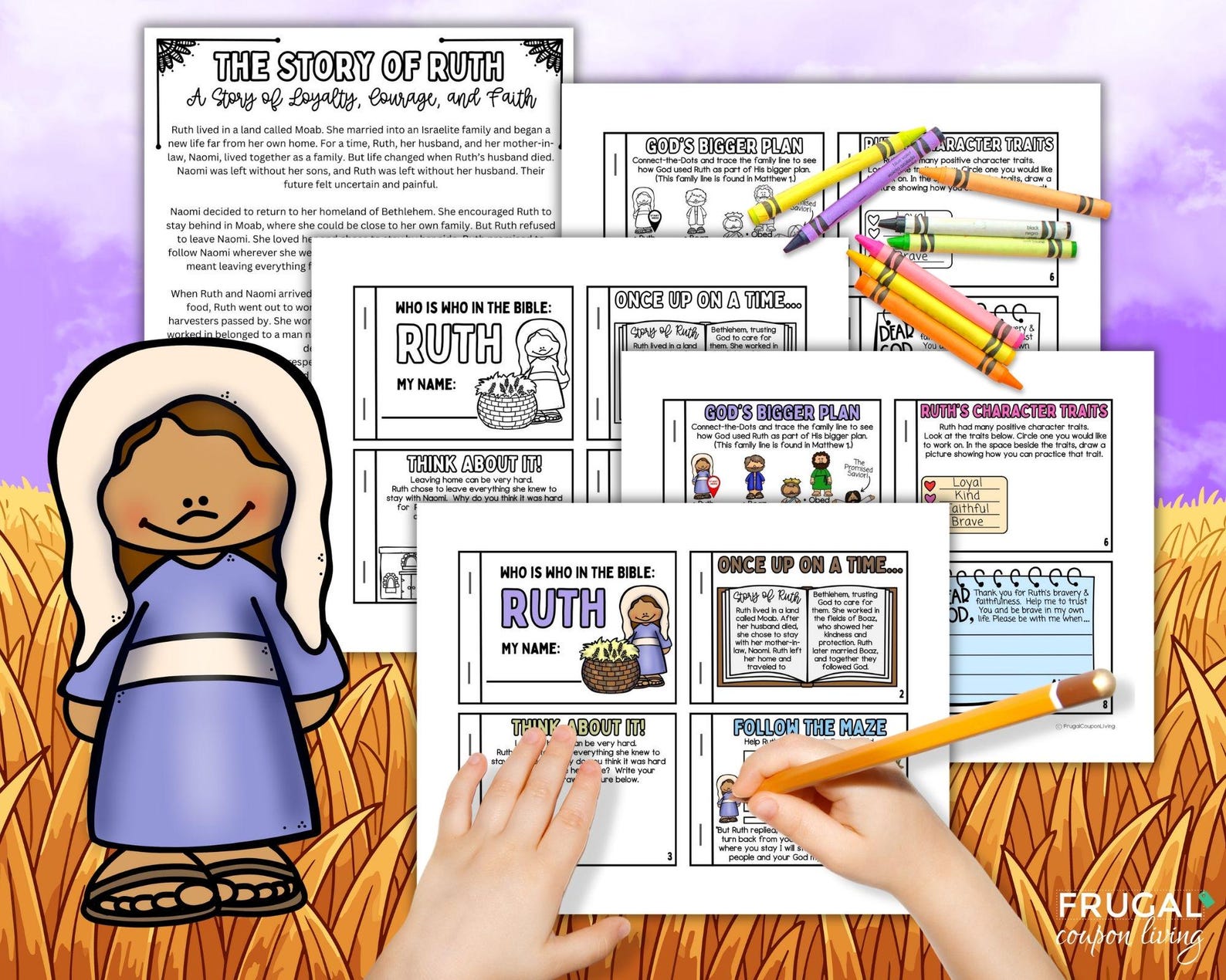 Ruth Bible Character Book Printable, Who's Who in the Bible Character ...