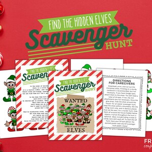 Christmas Elf Scavenger Hunt | Find the Hidden Elf Christmas Treasure ...