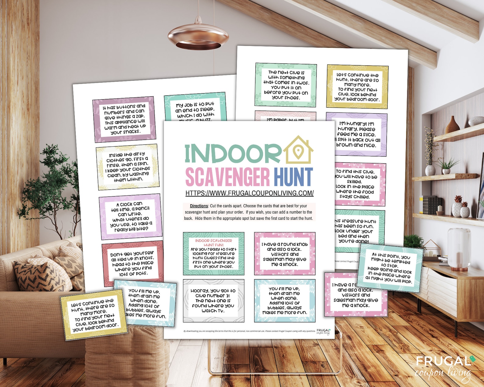 Indoor & Outdoor Scavenger Hunt Clues Fun Treasure Hunt for - Etsy