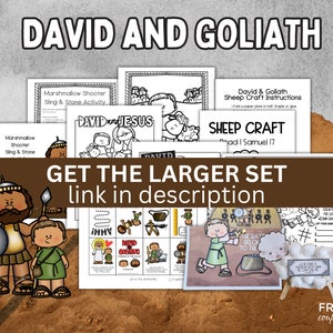 David and Goliath Bible Craft for Kids, David the Shepherd Boy Sheep ...