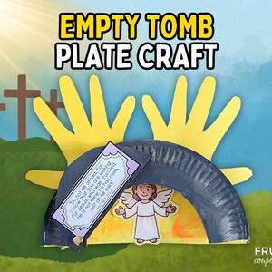 Empty Tomb Paper Plate Craft for Kids, Jesus' Resurrection Angel in the ...