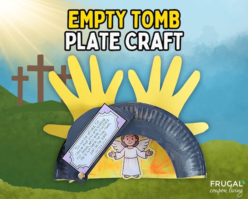 Empty Tomb Paper Plate Craft for Kids, Jesus' Resurrection Angel in the ...