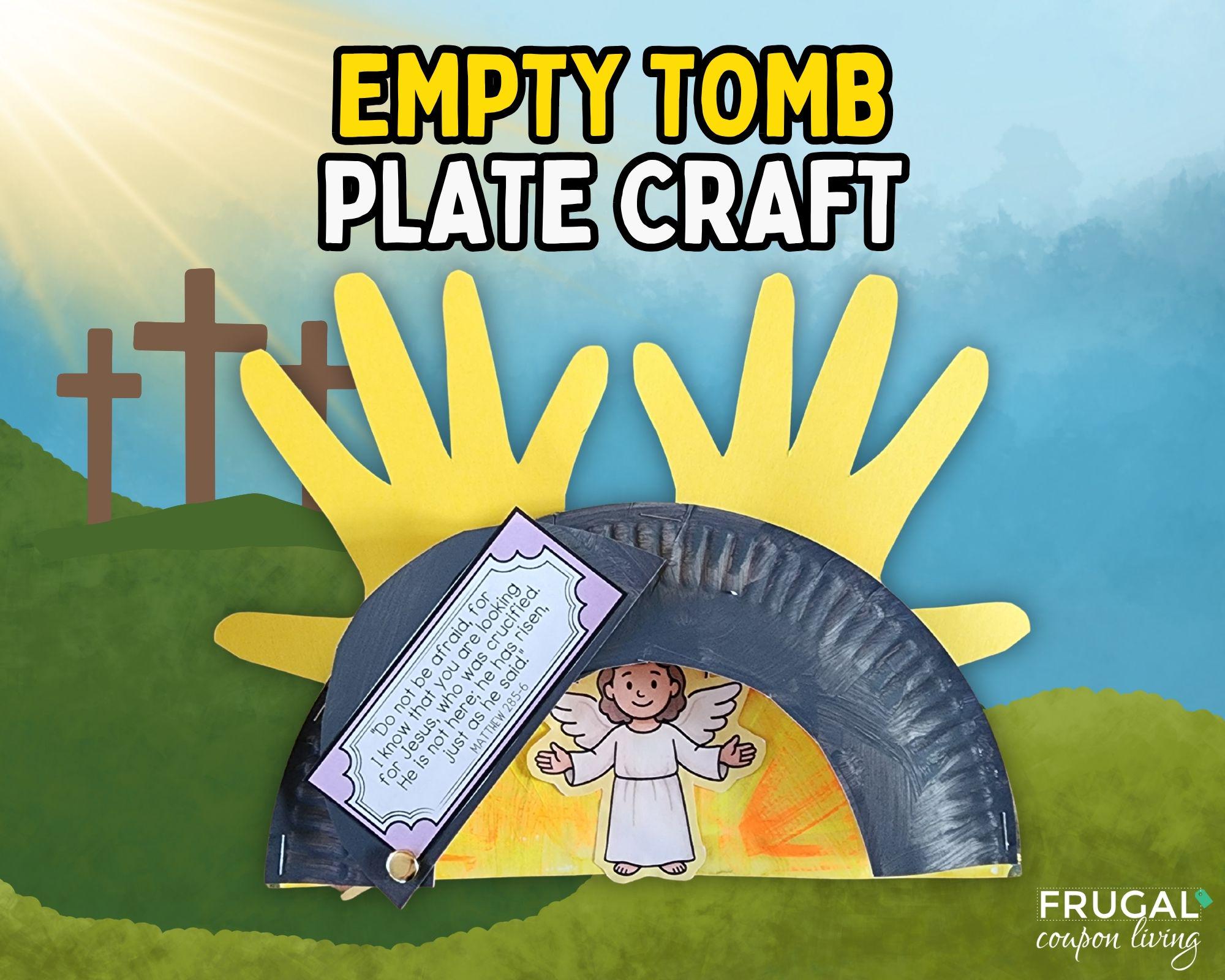 Empty Tomb Paper Plate Craft for Kids, Jesus' Resurrection Angel in the ...