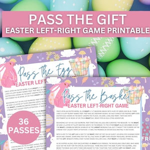 Easter Pass the Gift Game, Easter Left Right Game Pass the Parcel ...